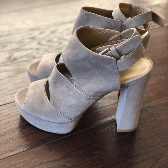 Stuart Weitzman | Shoes | Stuart Weitzman Slits Suede Platform Sandals ...